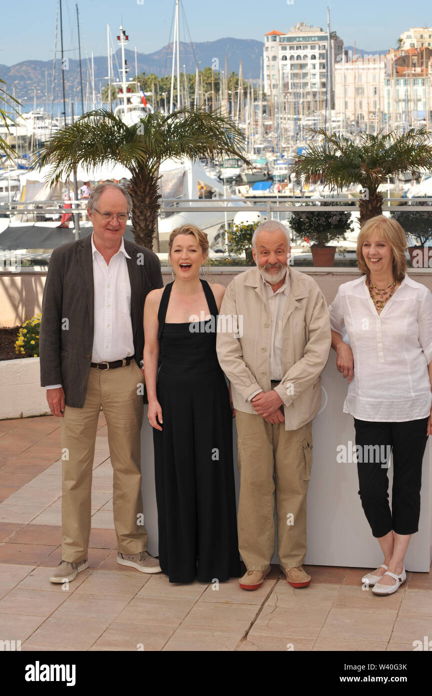 CANNES, FRANCE. May 15, 2010: Jim Broadbent (left), Lesley Manville ...