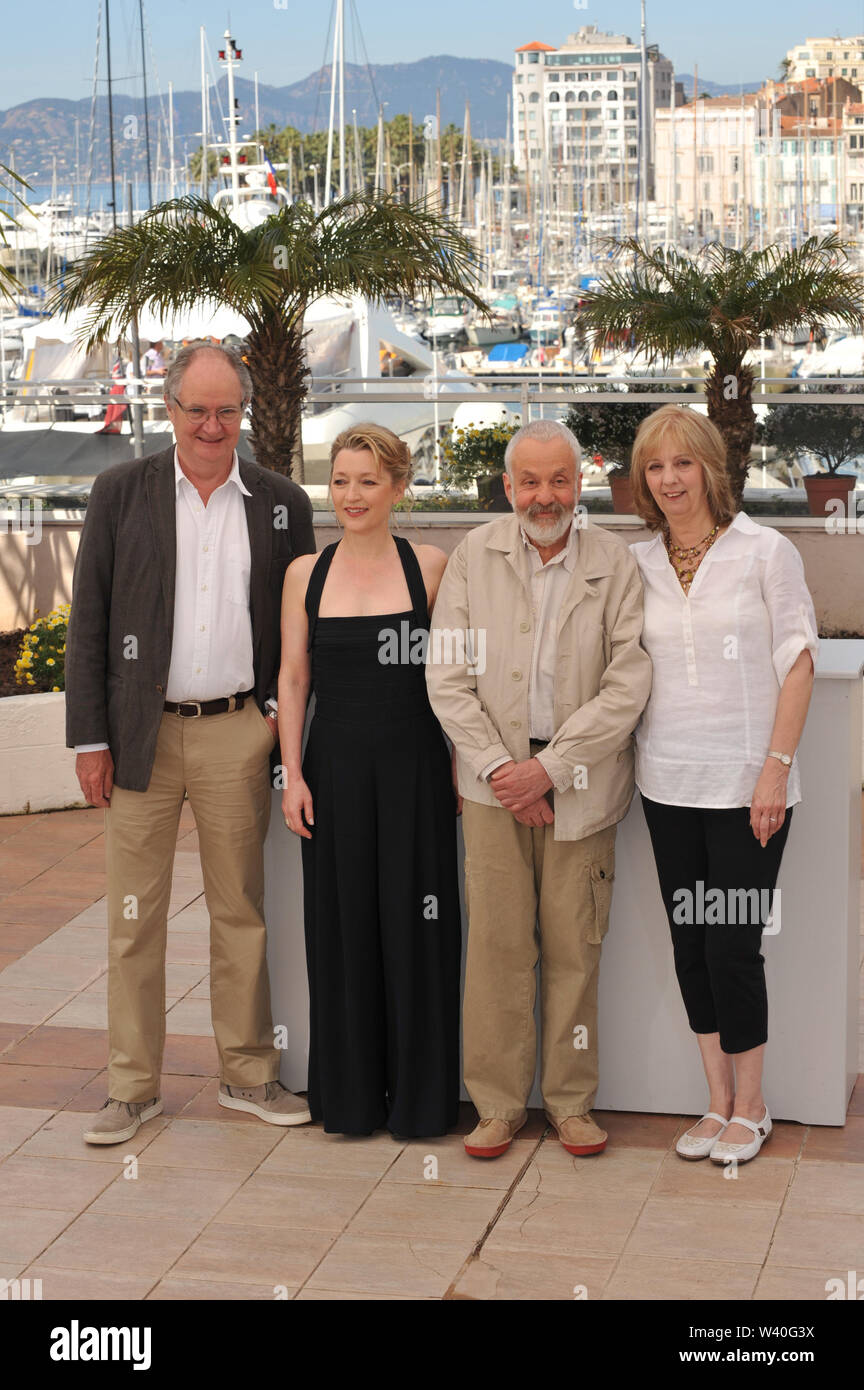 CANNES, FRANCE. May 15, 2010: Jim Broadbent (left), Lesley Manville ...