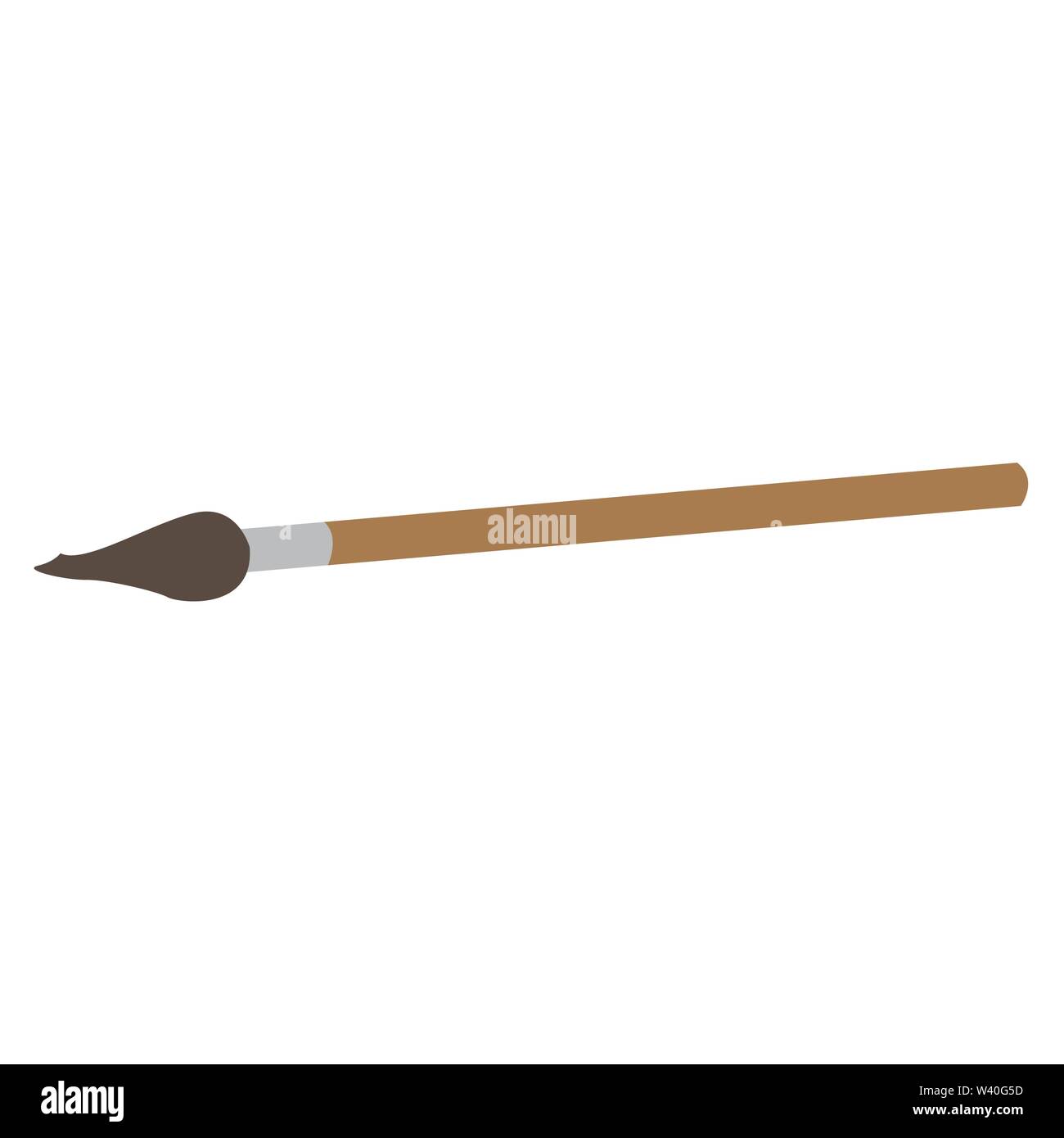 Isolated paint brush over a white background - Vector Stock Vector ...