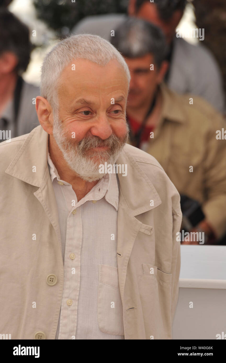 CANNES, FRANCE. May 15, 2010: Director Mike Leigh at the photocall for ...