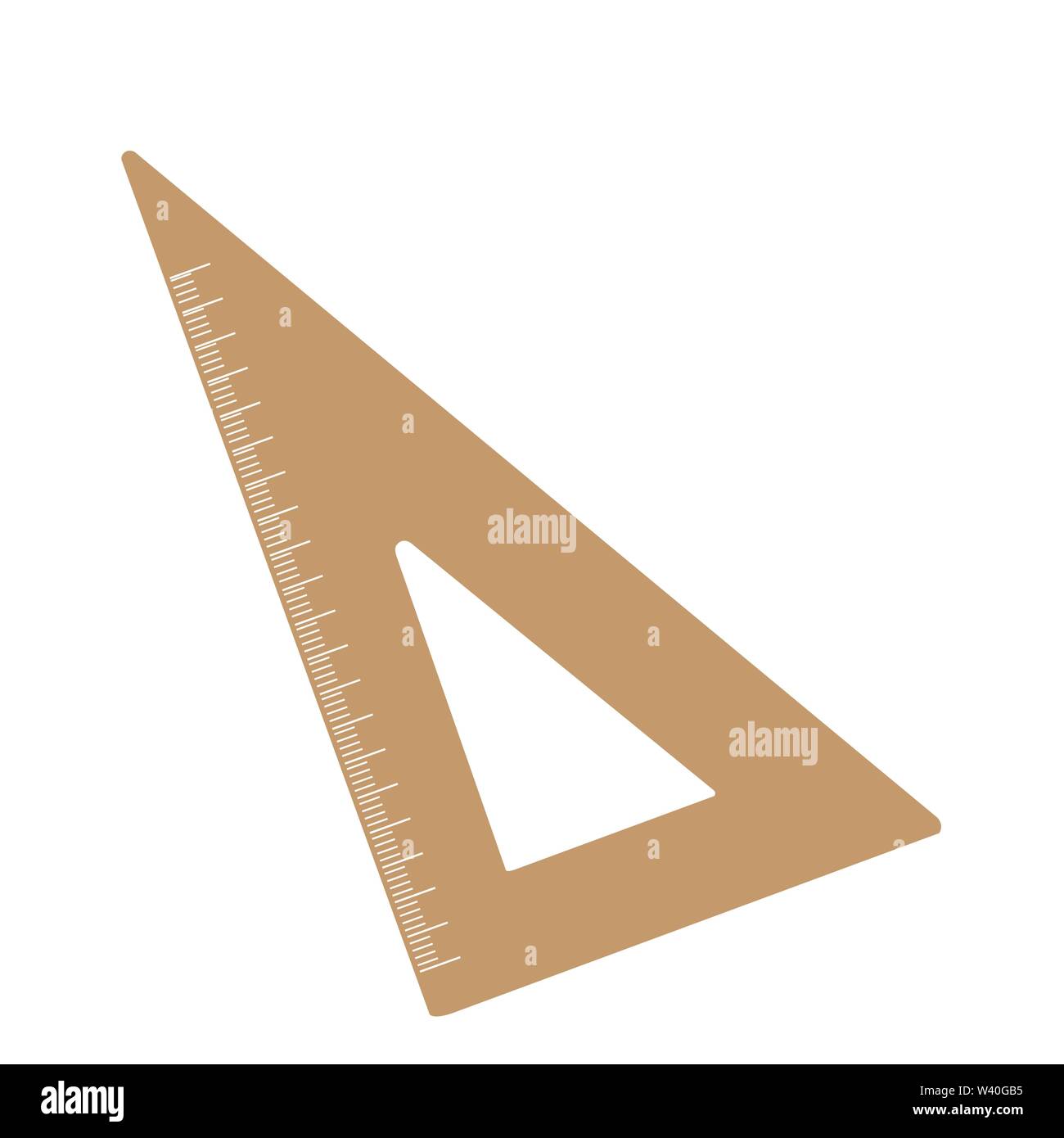 Isolated brown ruler over a white background - Vector Stock Vector ...