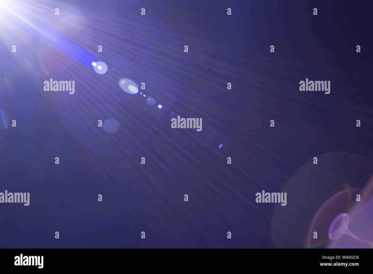 Solar camera lens flare light create hexagon of objective iris shapes ...