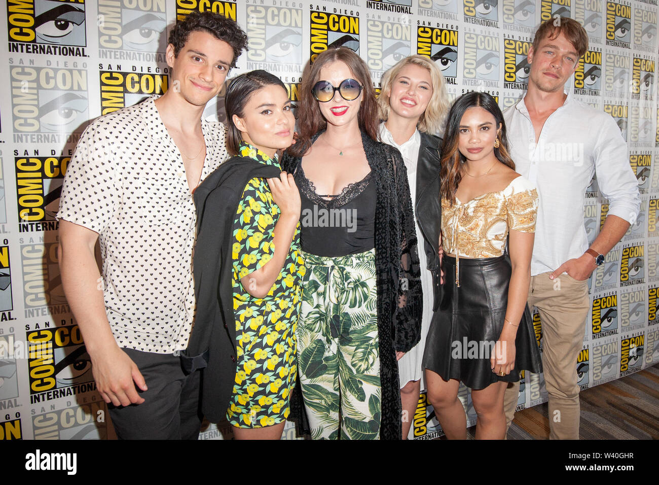 San Diego, Ca. 18th July, 2019. Adam DiMarco, Devery Jacobs, Katharine ...