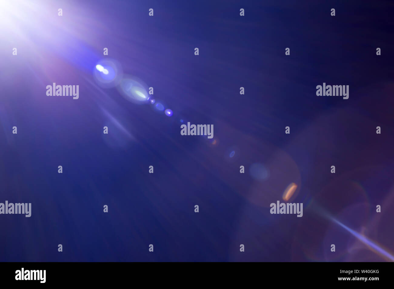 Solar camera lens flare light create hexagon of objective iris shapes ...