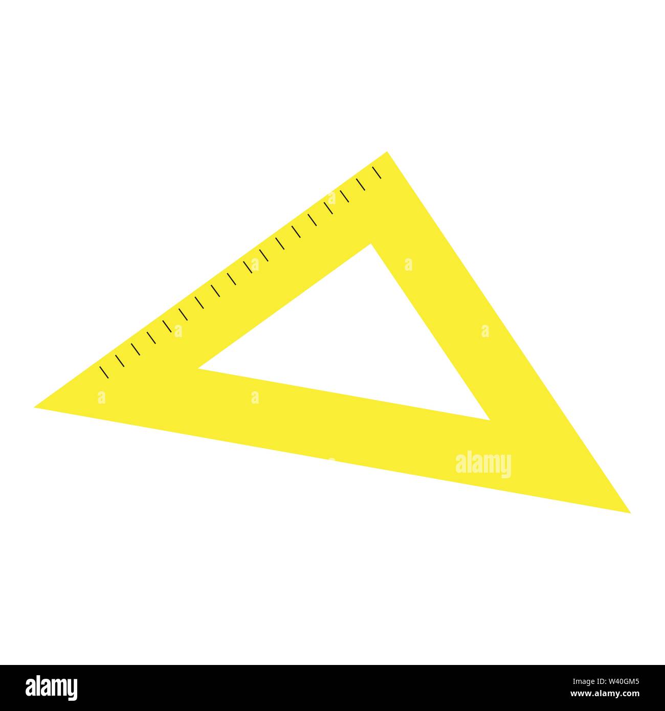 Isolated yellow ruler over a white background - Vector Stock Vector ...