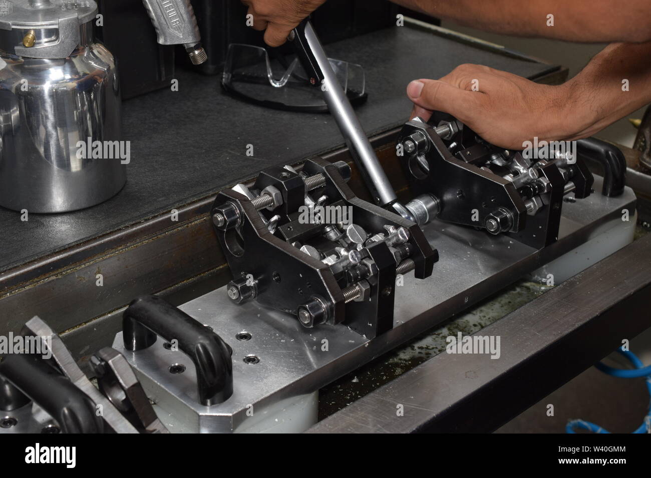 Preparation of parts of airbrush and spray gun for CNC lathe machining ...