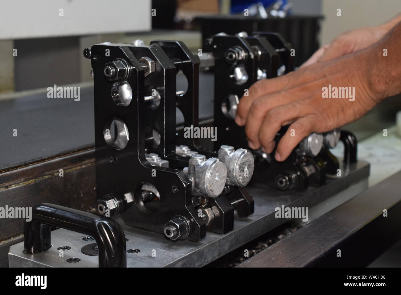 Preparation of parts of airbrush and spray gun for CNC lathe machining ...