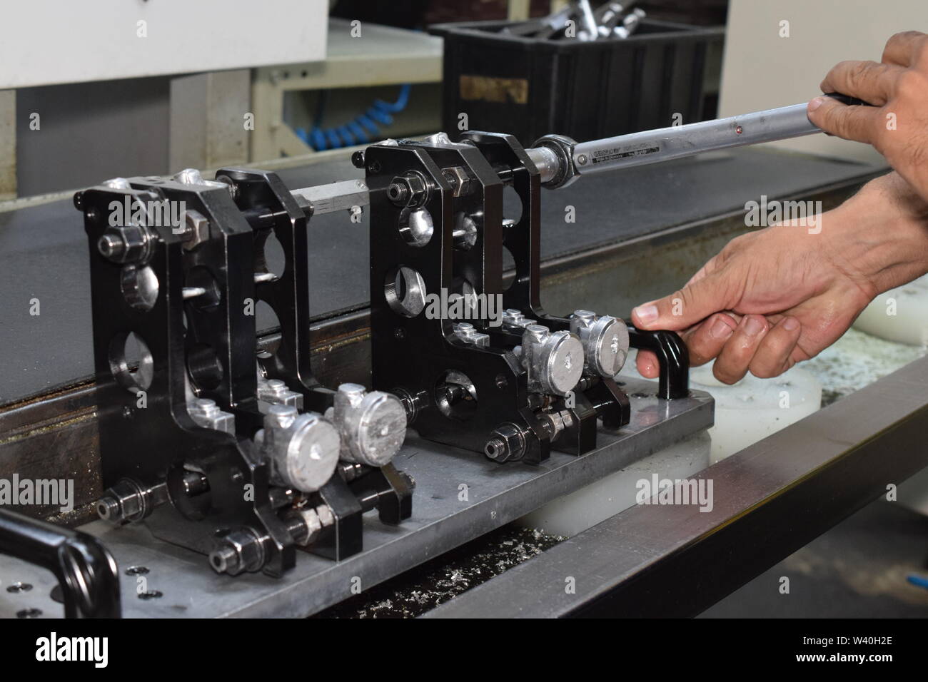 Preparation of parts of airbrush and spray gun for CNC lathe machining ...