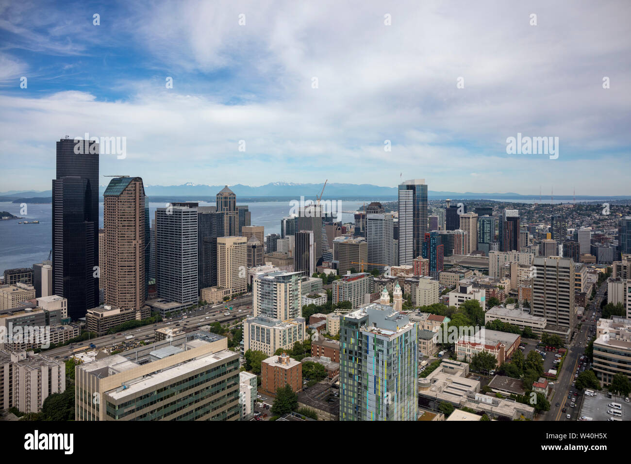 Aerial view of downtown Seattle, Washington State, USA Stock Photo - Alamy