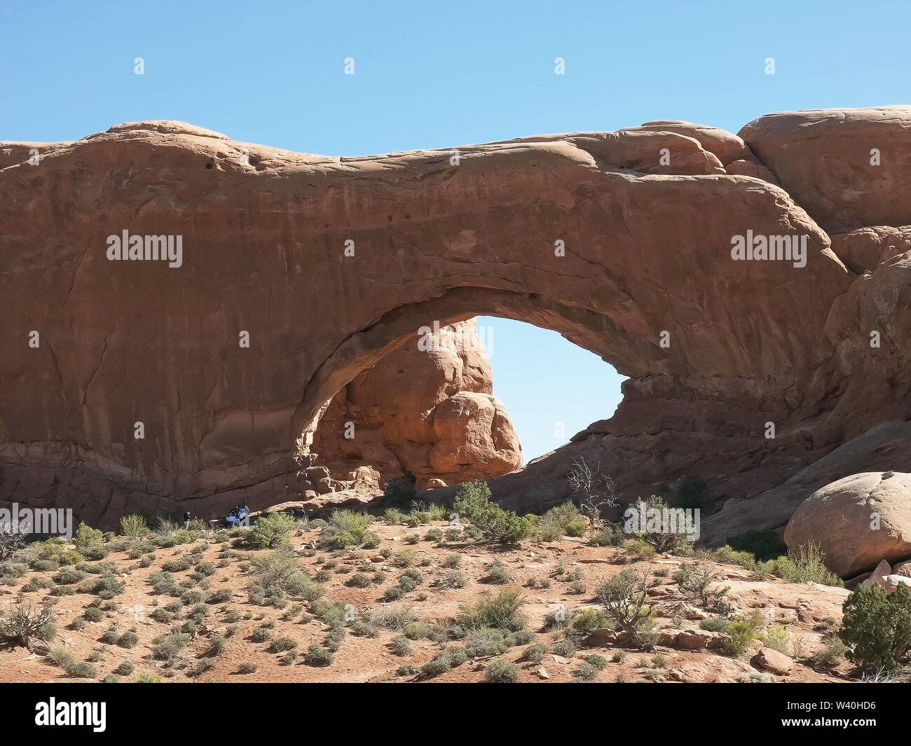 south window at arches national park, utah Stock Photo - Alamy