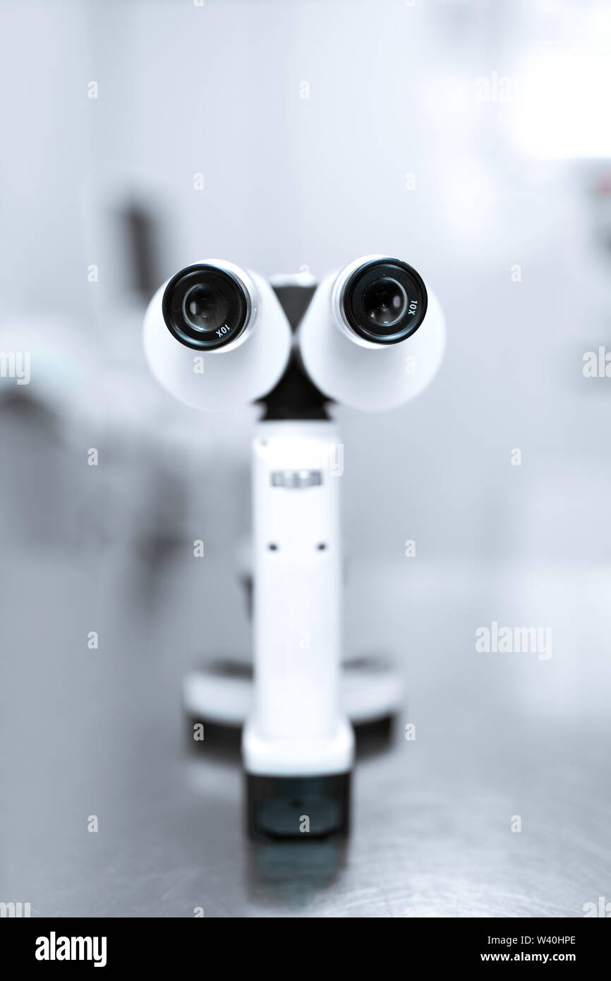 Medical professional ophthalmologist equipment device slit lamp Stock ...