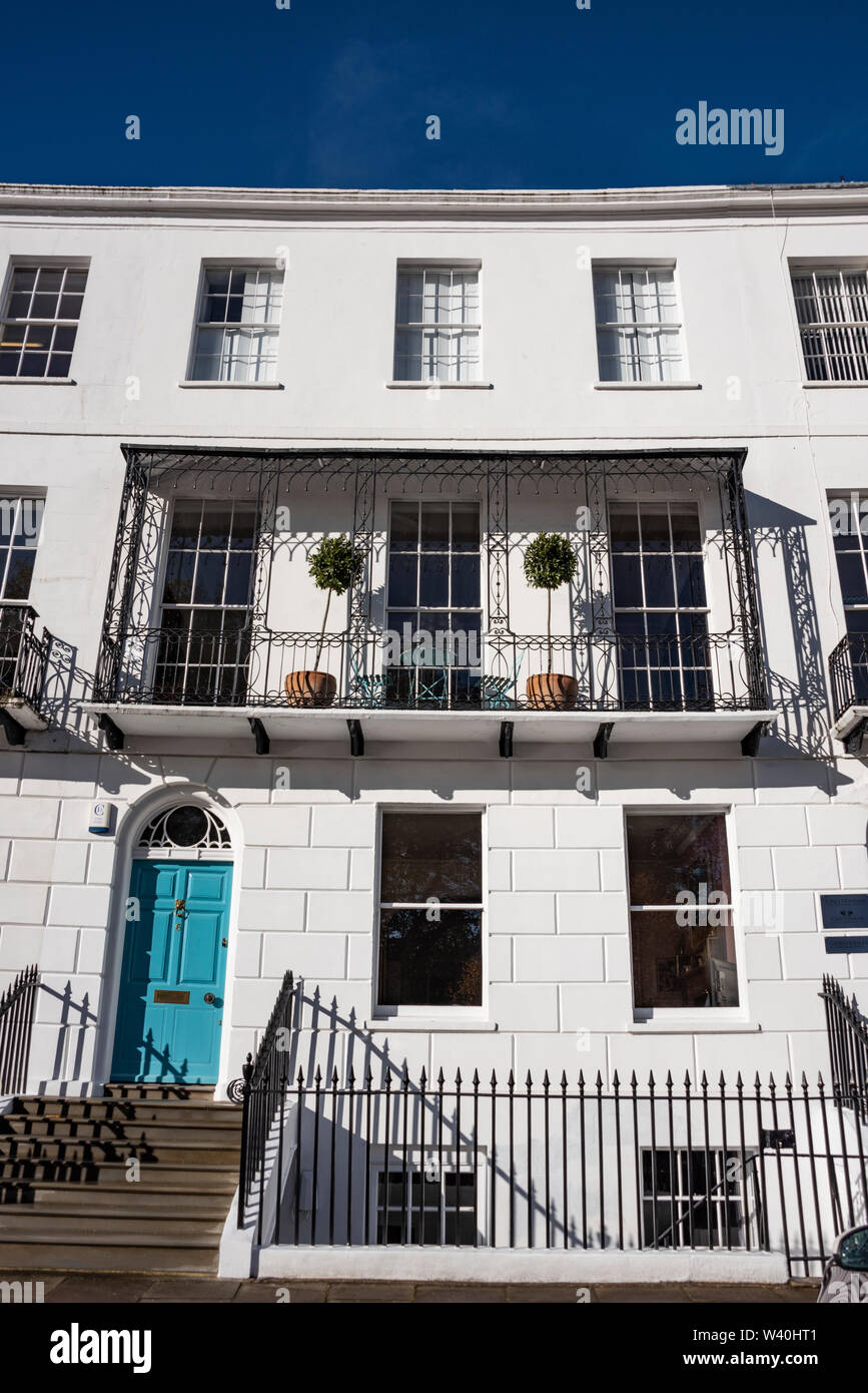 Elegant Regency buildings on the Royal Crescent, Cheltenham, UK Stock ...