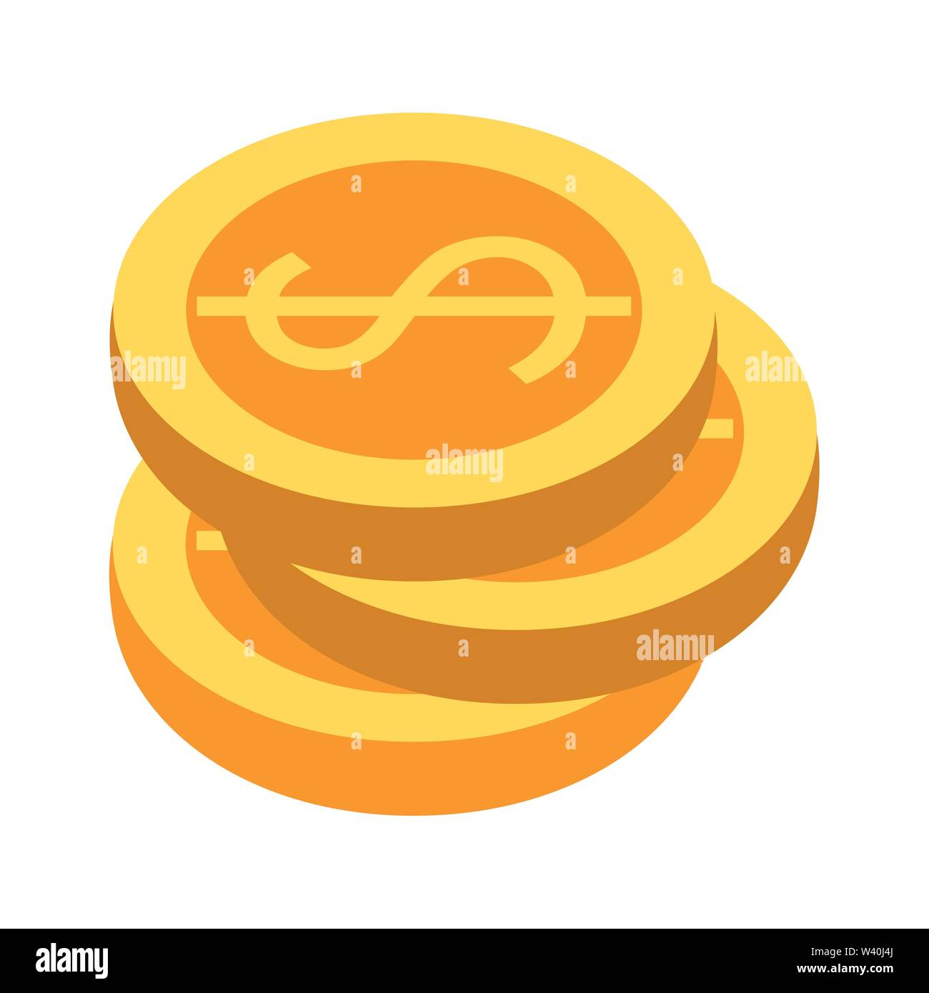 Money coins stacked isolated symbol Stock Vector Image & Art - Alamy
