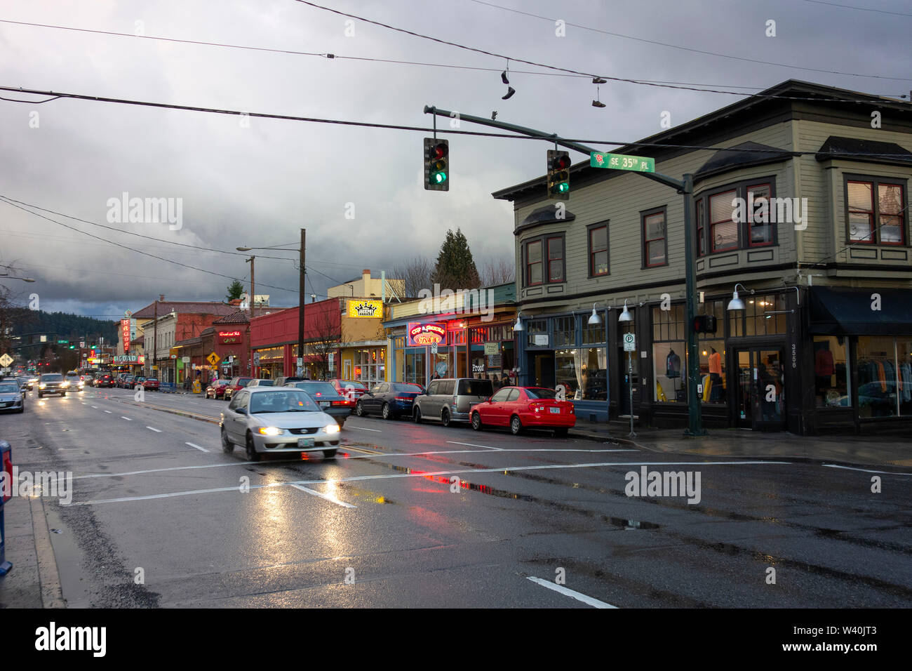 Hawthorne Boulevard Portland Oregon Stock Photo - Alamy