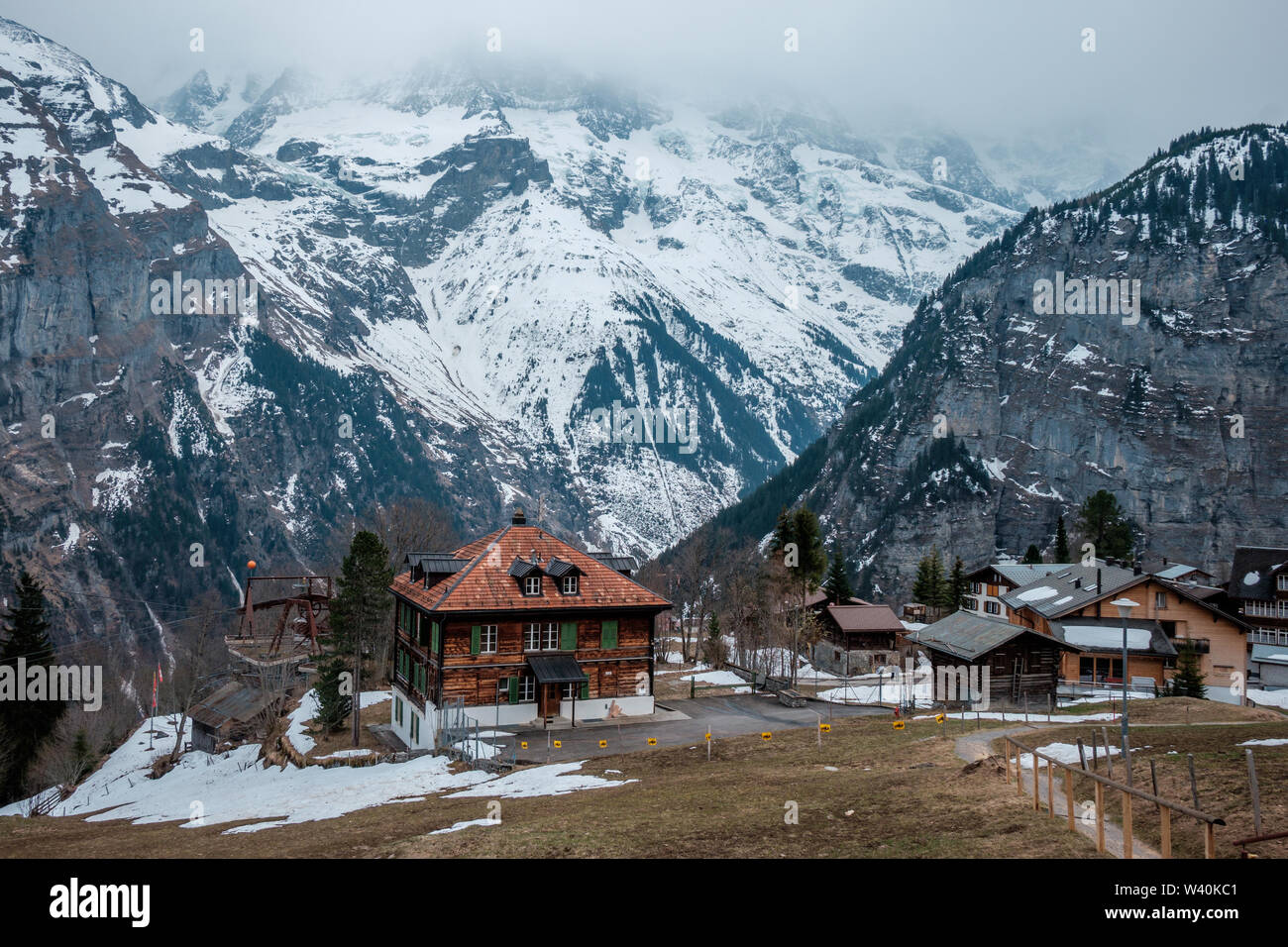 Beautiful view murren village hi-res stock photography and images - Alamy