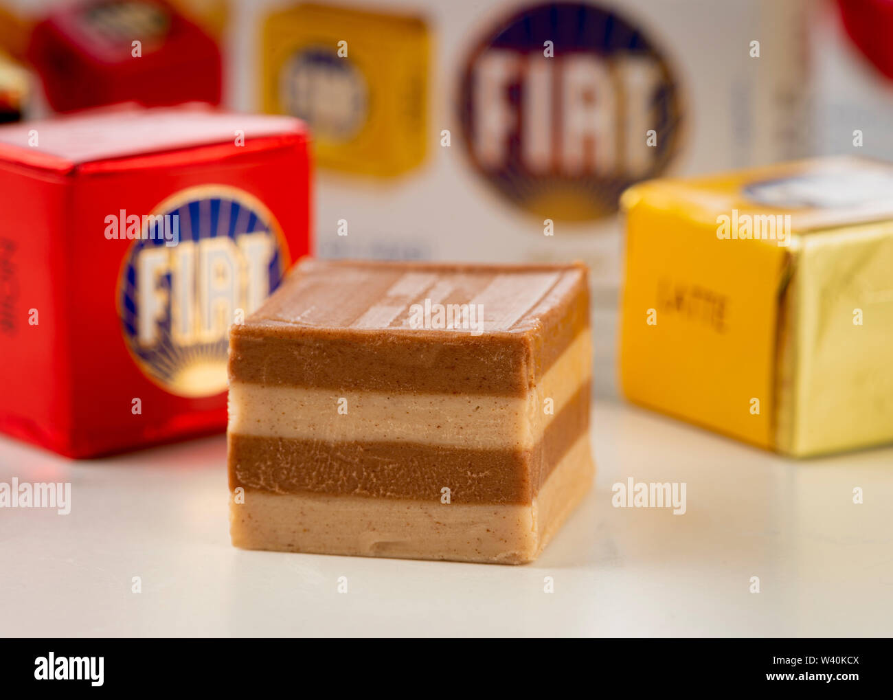 Selection of gift wrapped FIAT chocolates from Majani chocolatiers ...