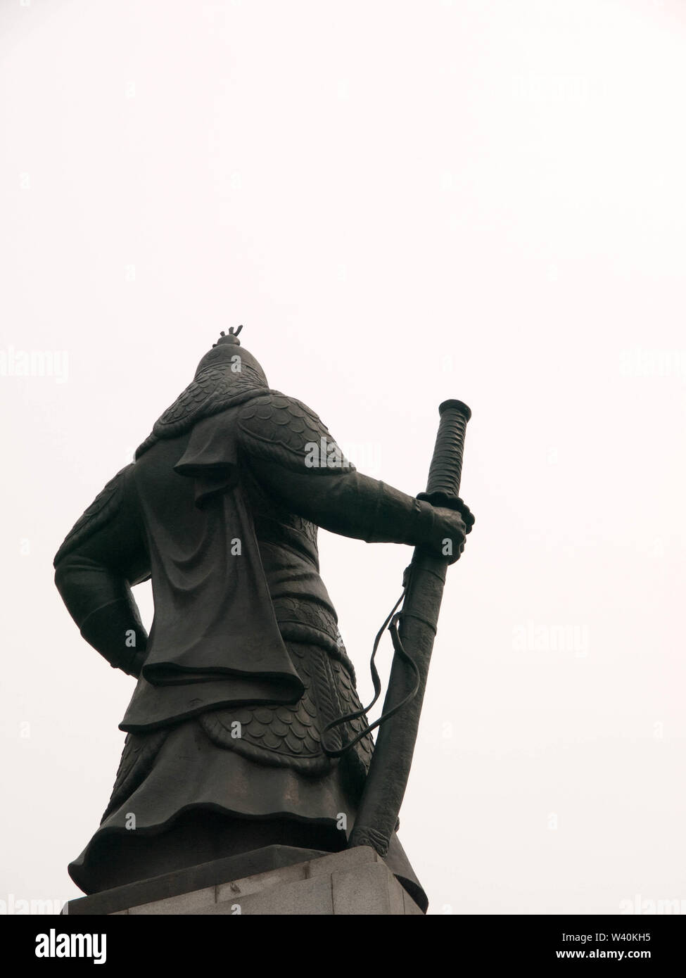 The ceremonial statue of the ancient Korean great general, Sun-Shin Lee ...