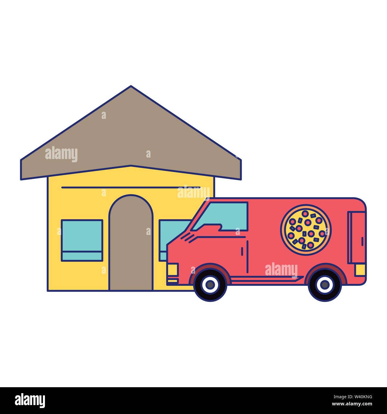 Vintage italy van Stock Vector Images - Alamy