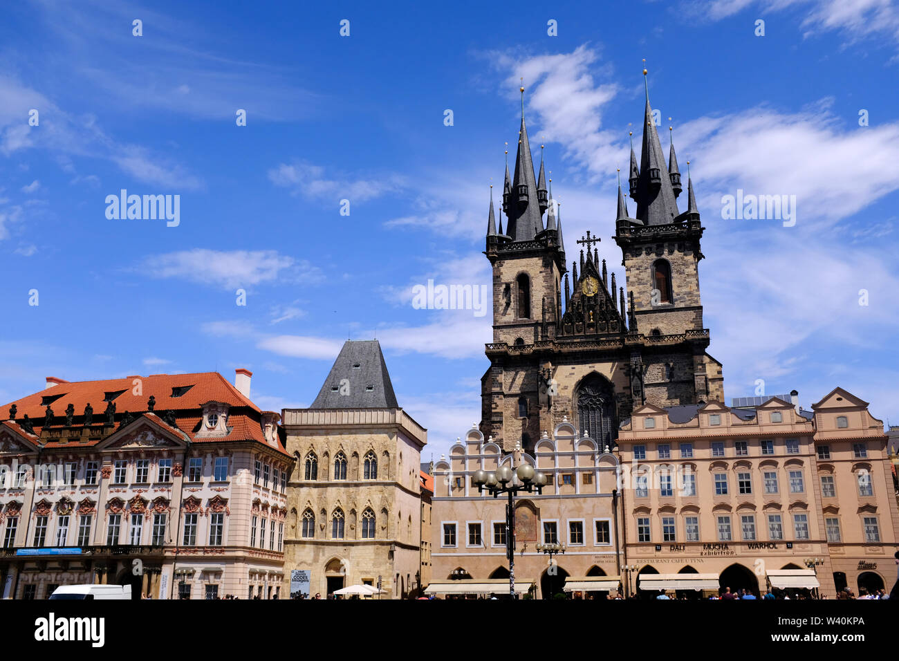 Street scene in Prague, Czech Republic, near Old Town Square Stock ...