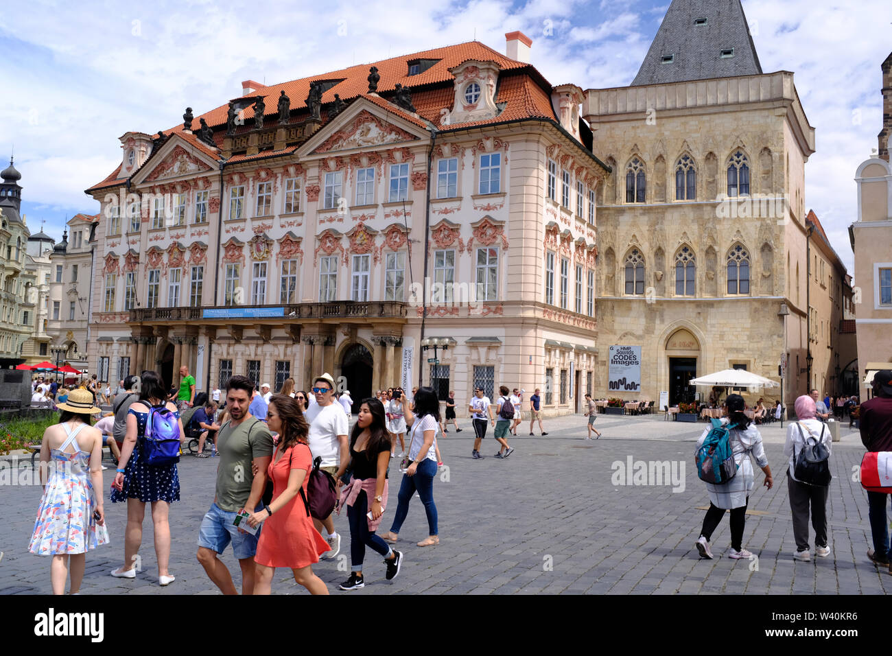 Street scene in Prague, Czech Republic, near Old Town Square Stock ...