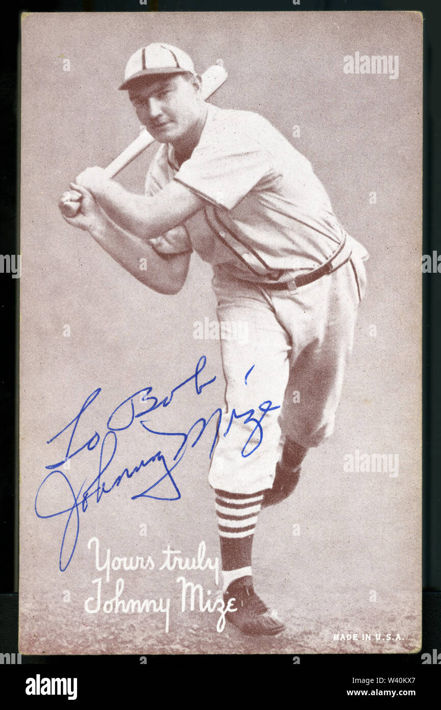 Johnny Mize was a star baseball player in the major leagues between ...
