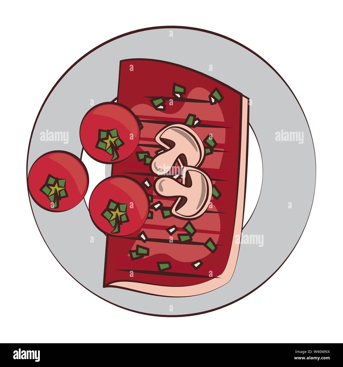 Tasty barbecue grilled food cartoon Stock Vector Image & Art - Alamy