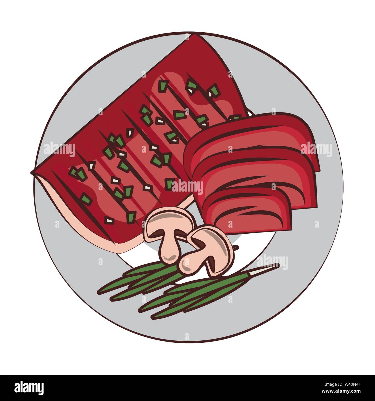 Tasty barbecue grilled food cartoon Stock Vector Image & Art - Alamy