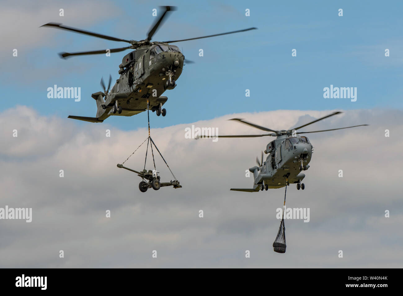 The Royal Navy Merlin HC4 helicopter took part in the commando assault ...