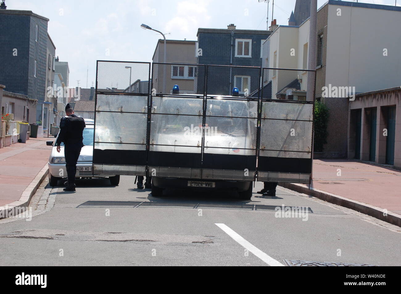 French riot police block hi-res stock photography and images - Alamy