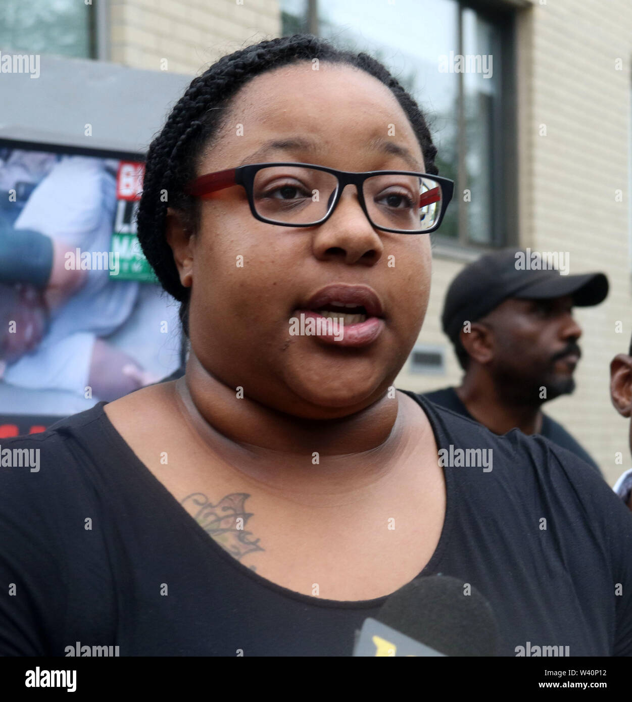 New York City, New York, USA. 18th July, 2019. Eric Garner's daughter ...