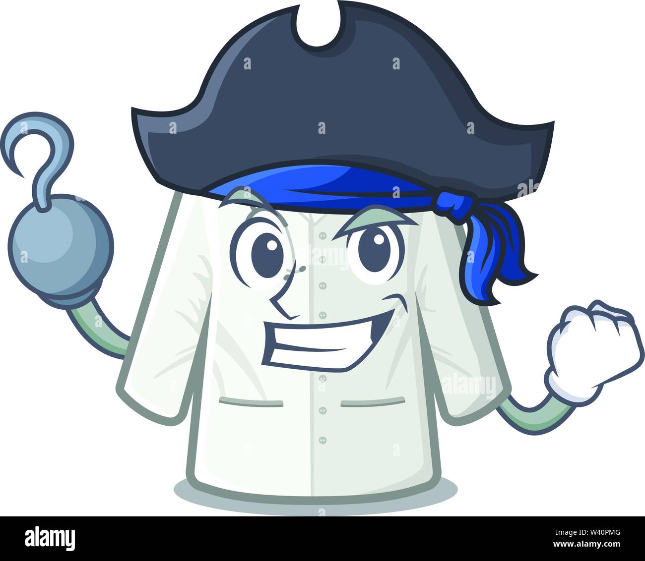 Pirate doctor coat in the cartoon shape vector illustration Stock ...