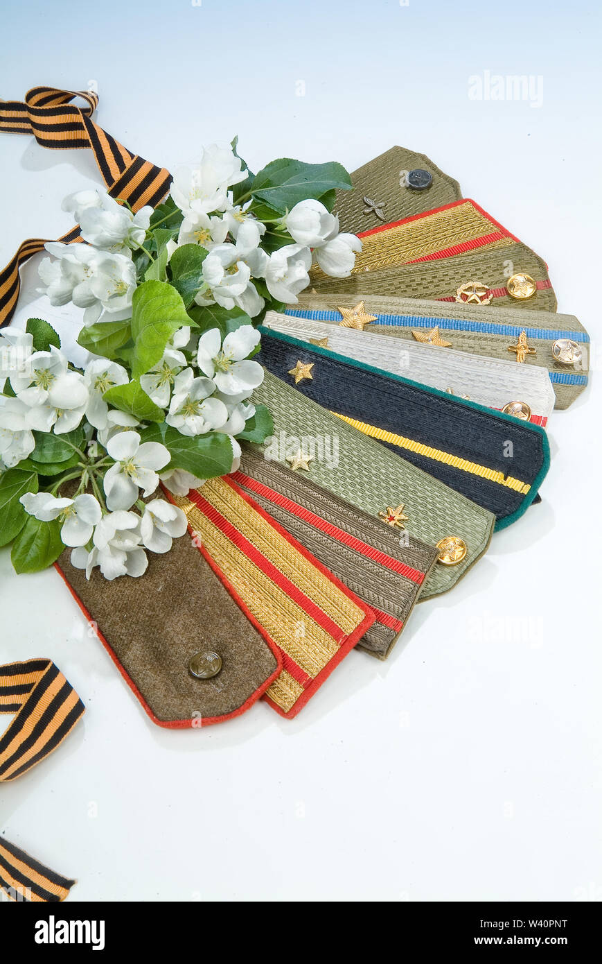 Army shoulder straps on a studio background Stock Photo - Alamy