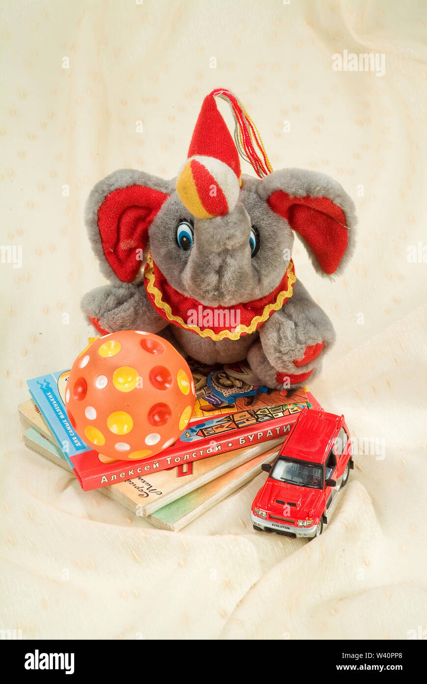 Still life with toy on a studio background Stock Photo - Alamy