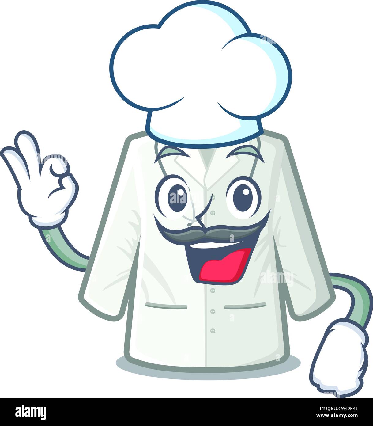 Chef doctor coat isolated in the character vector illustration Stock ...