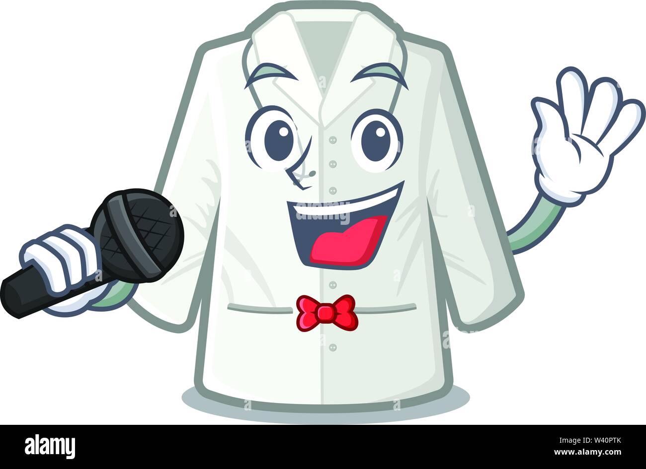 Singing doctor coat stored in mascot cupboard vector illustration Stock ...