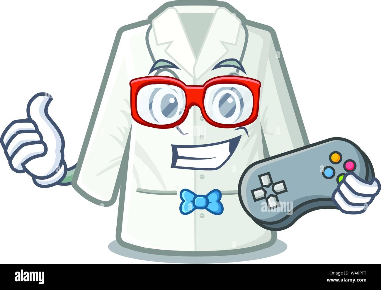 Gamer doctor coat stored in mascot cupboard vector illustration Stock ...