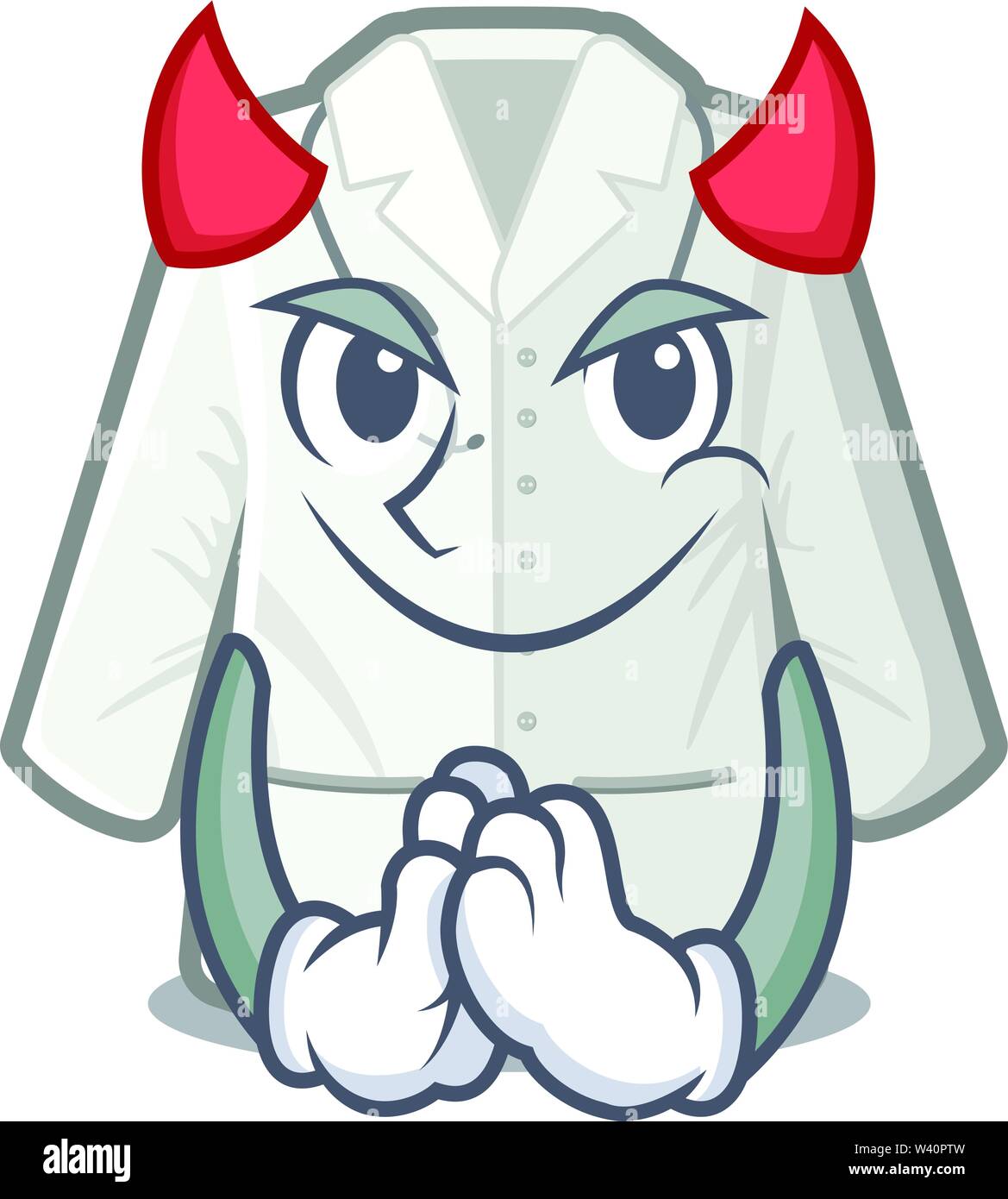Devil doctor coat stored in mascot cupboard vector illustration Stock ...