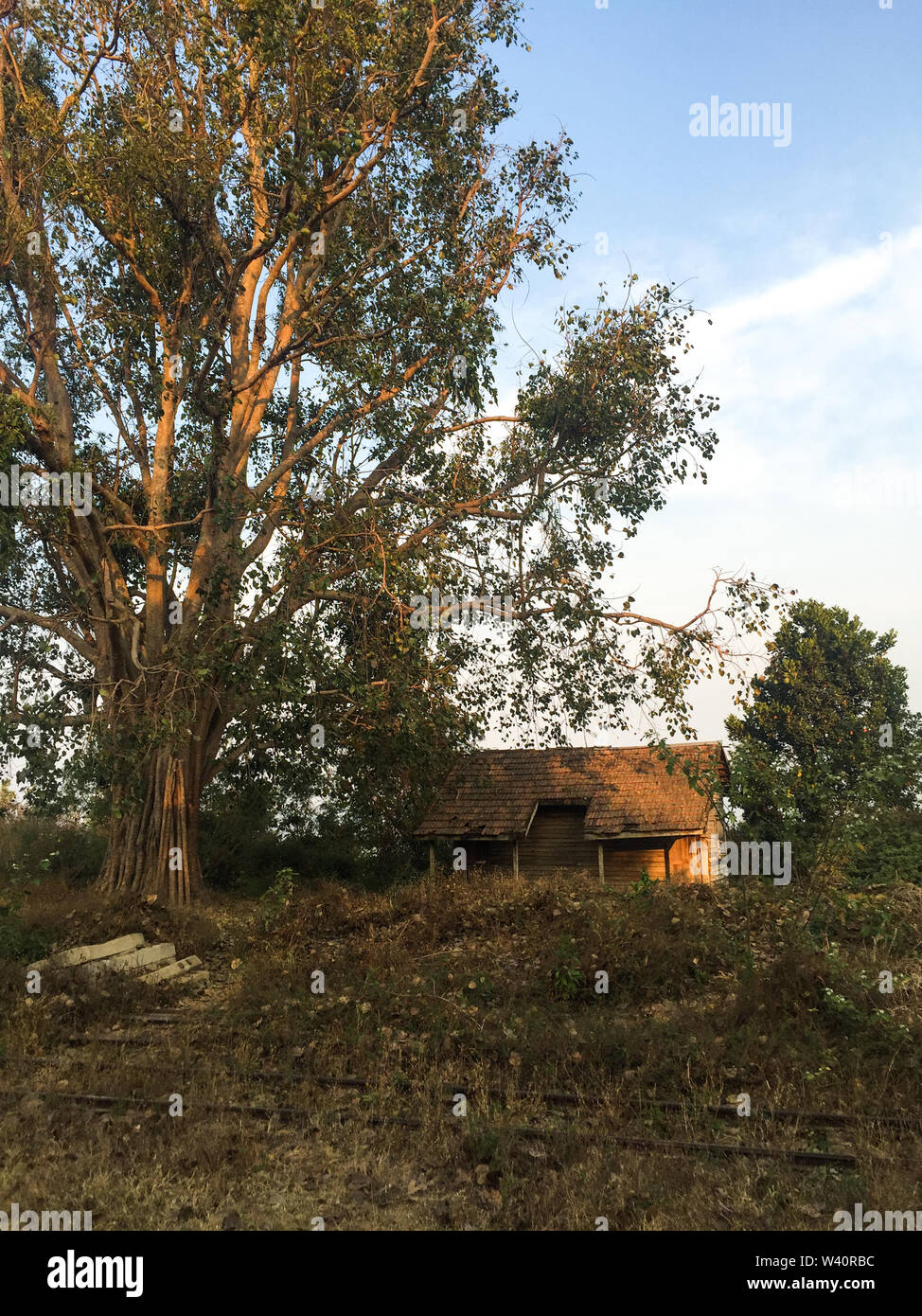 Rustic traditional wooden house in Mandalay, Myanmar (Burma Stock Photo ...