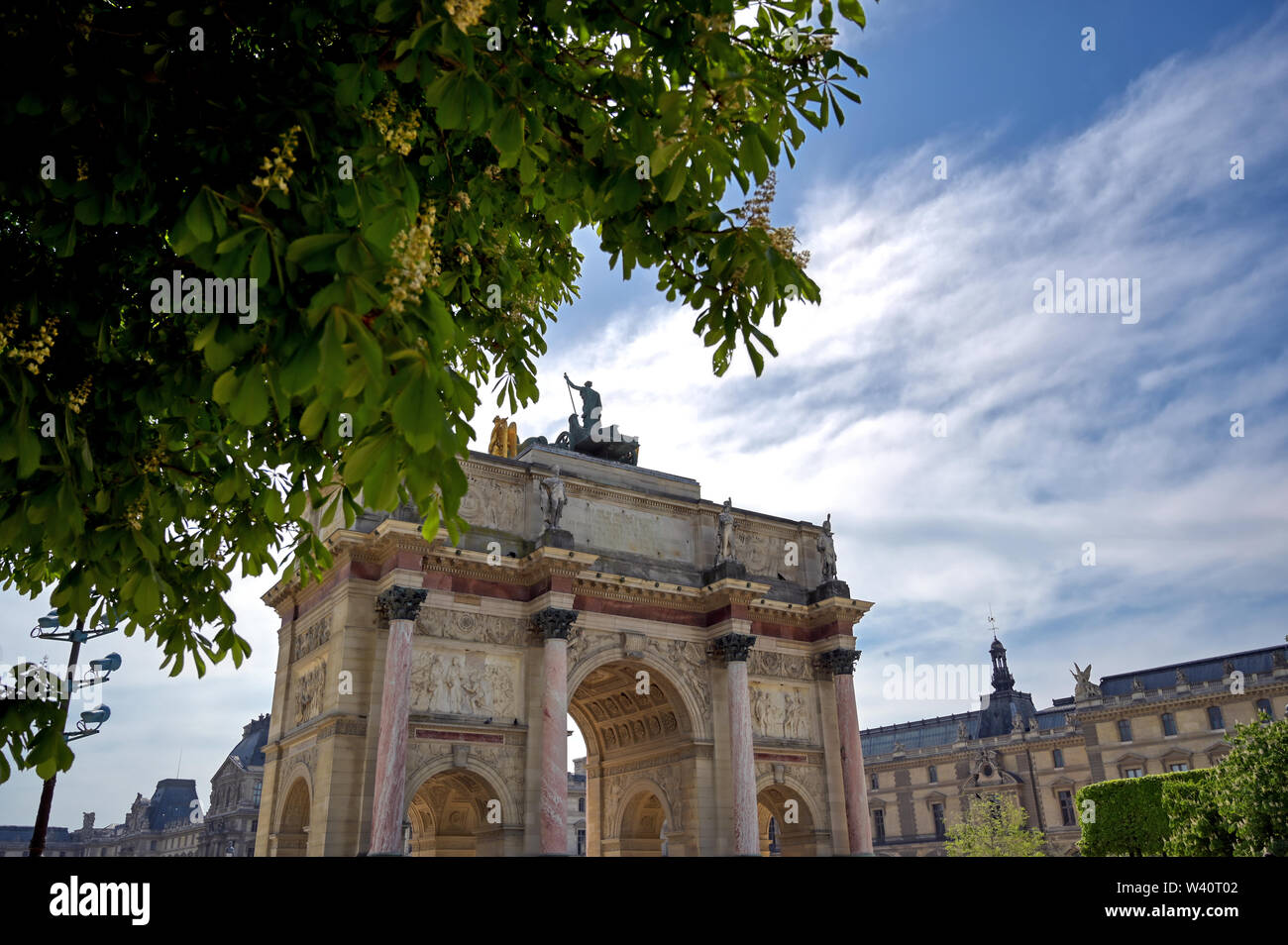 The Arc de Triomphe du Carrousel located in Paris, France Stock Photo ...