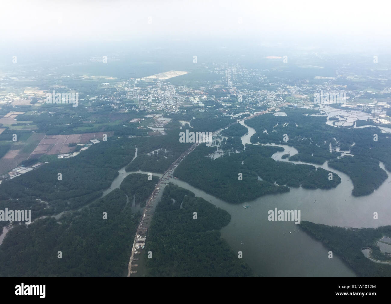 Aerial view of countryside in Saigon (Ho Chi Minh City), Vietnam Stock ...