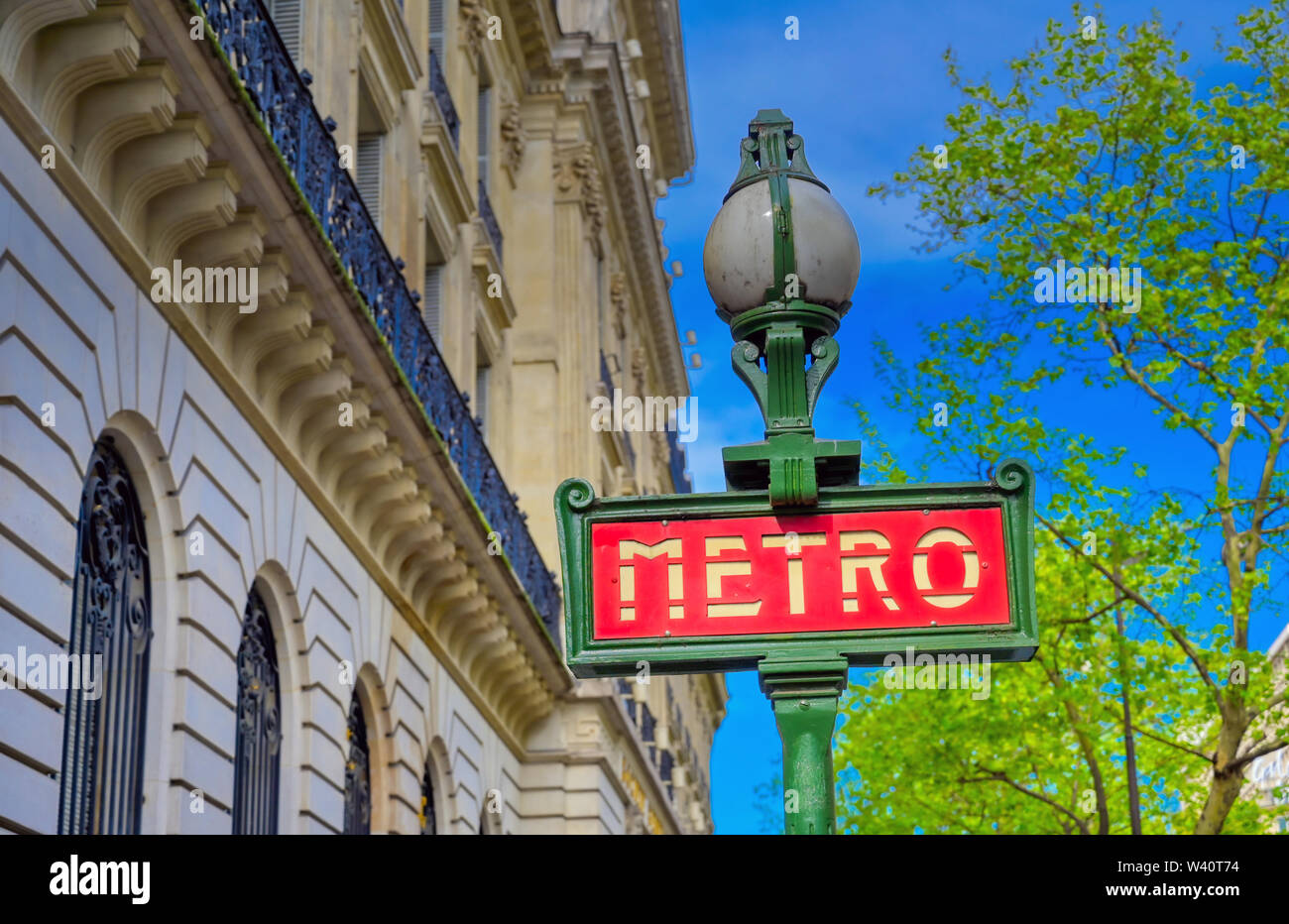 Paris, France - April 21, 2019 - A sign that marks the entrance to a ...