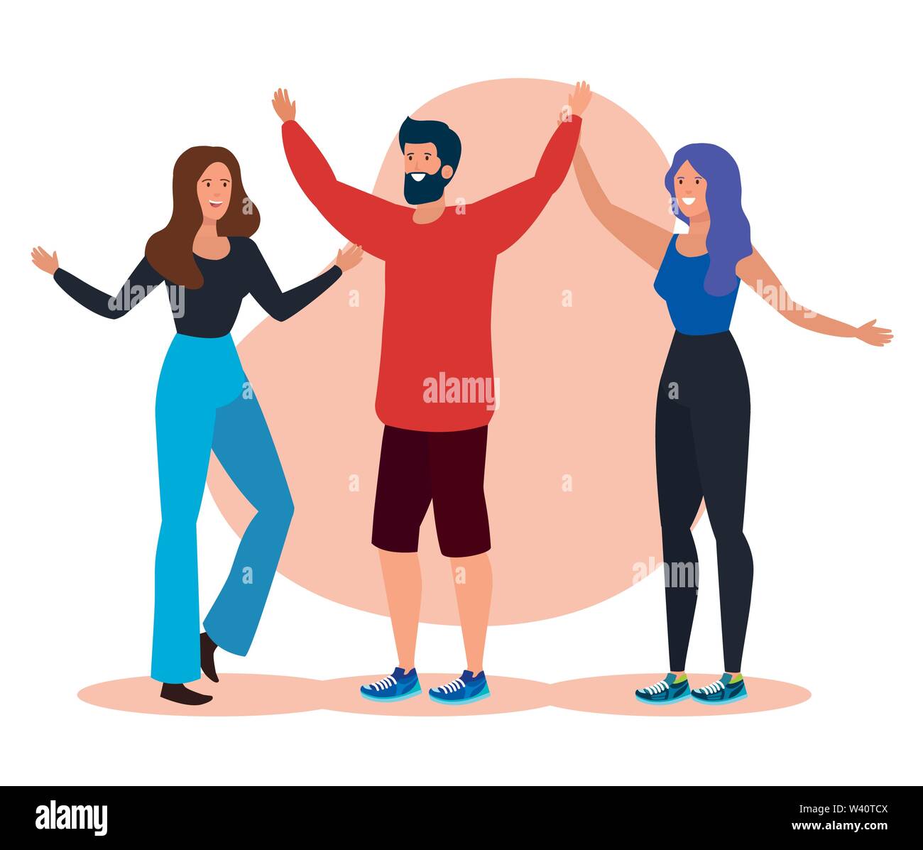 Women friendship greeting Cut Out Stock Images & Pictures - Alamy