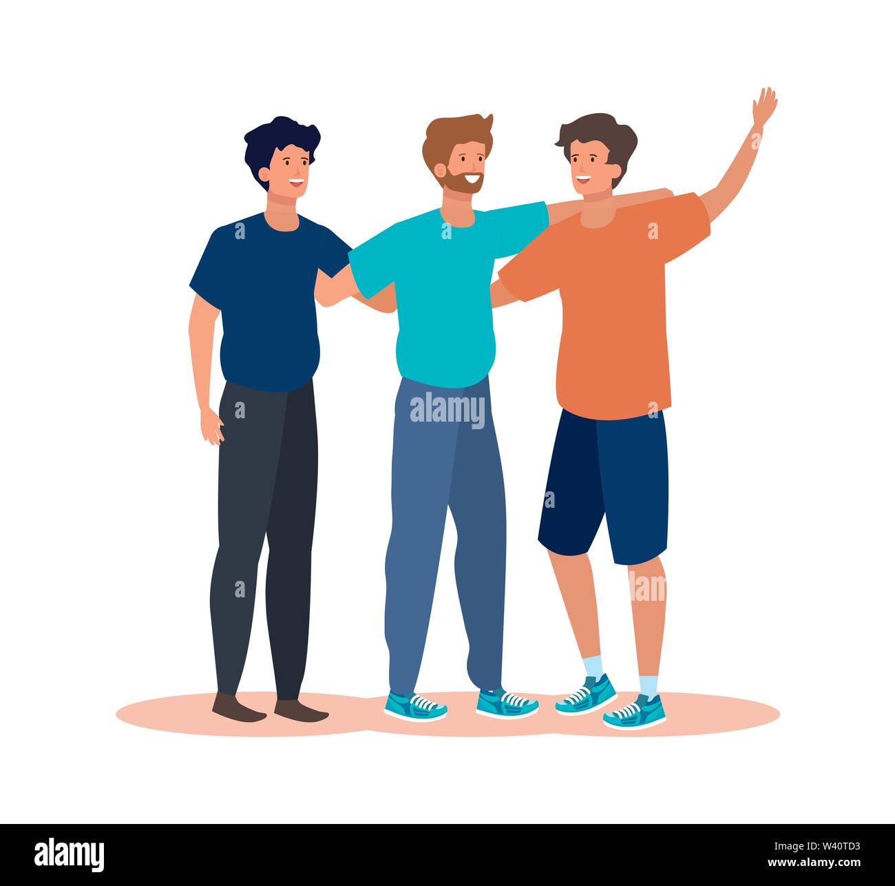 Men best friends Stock Vector Images - Alamy