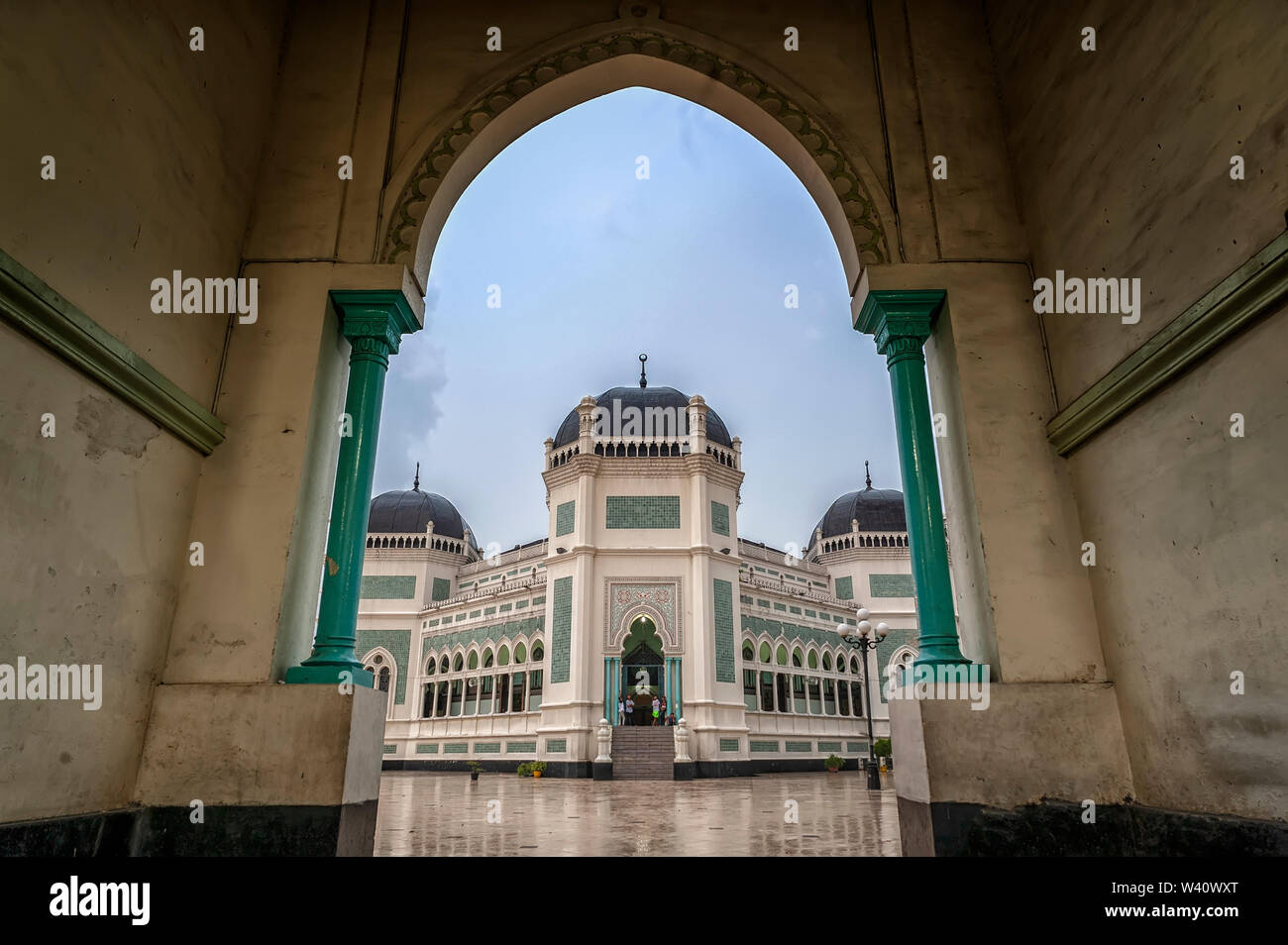 Framing of Great Mosque of Medan or Masjid Raya Al Mashun. Its ...