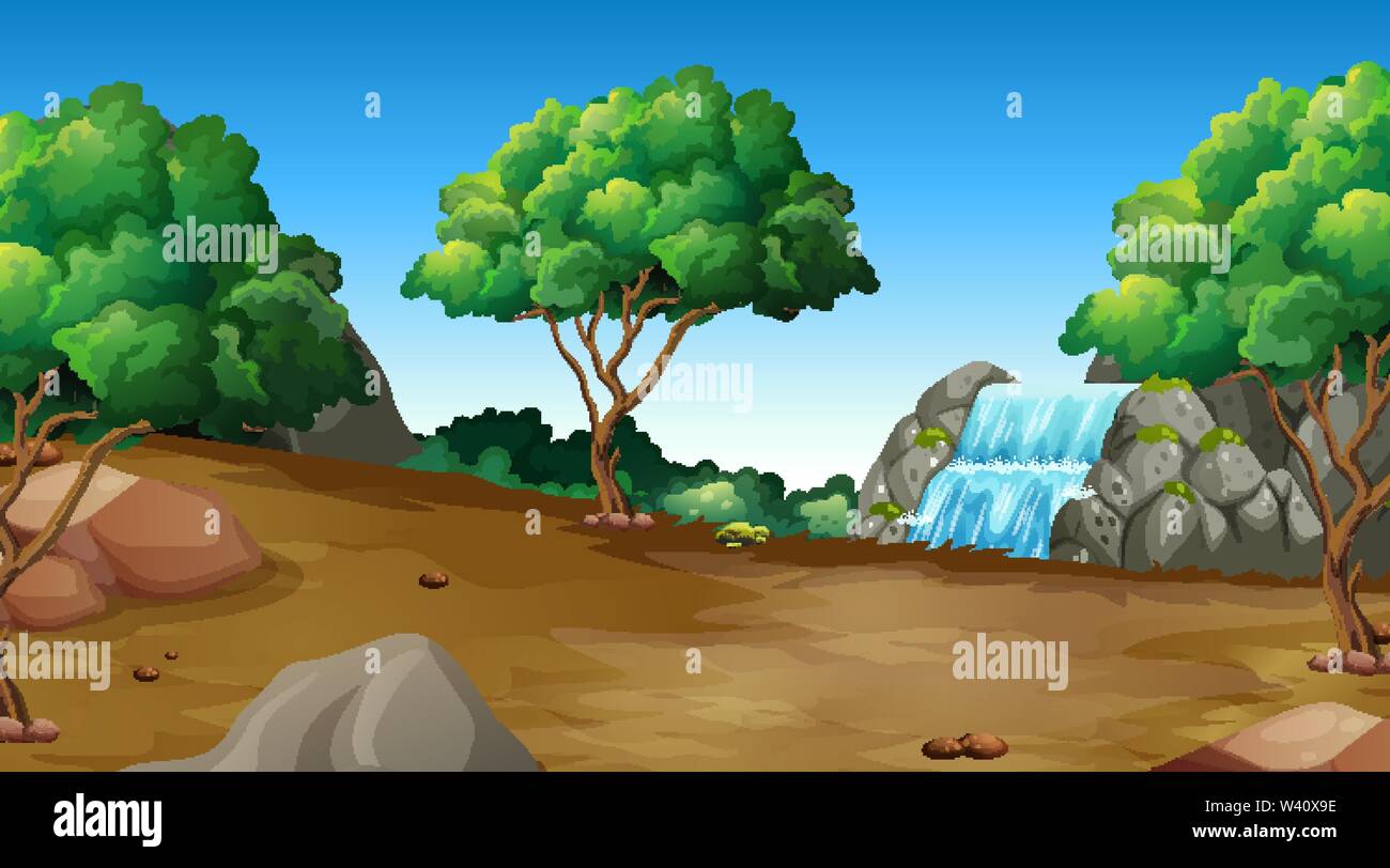 Empty background nature scenery illustration Stock Vector Image & Art ...