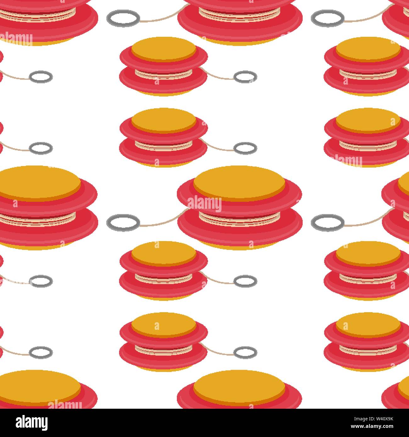 Seamless pattern tile cartoon with yoyo illustration Stock Vector Image ...