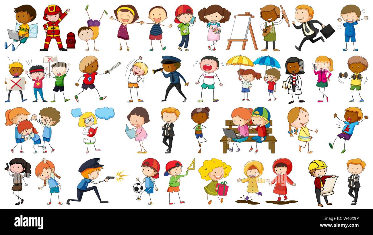 Set of simple characters illustration Stock Vector Image & Art - Alamy