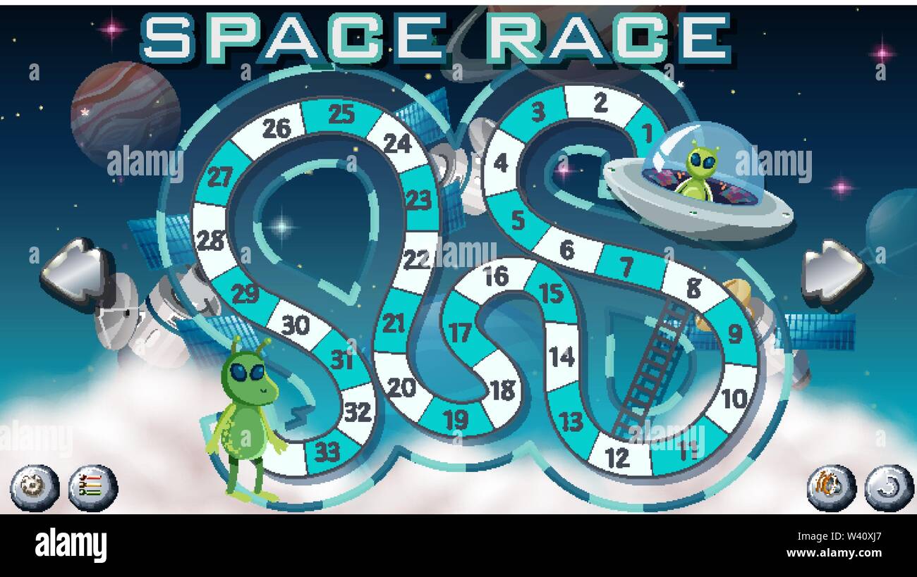 Space race board game illustration Stock Vector Image & Art - Alamy