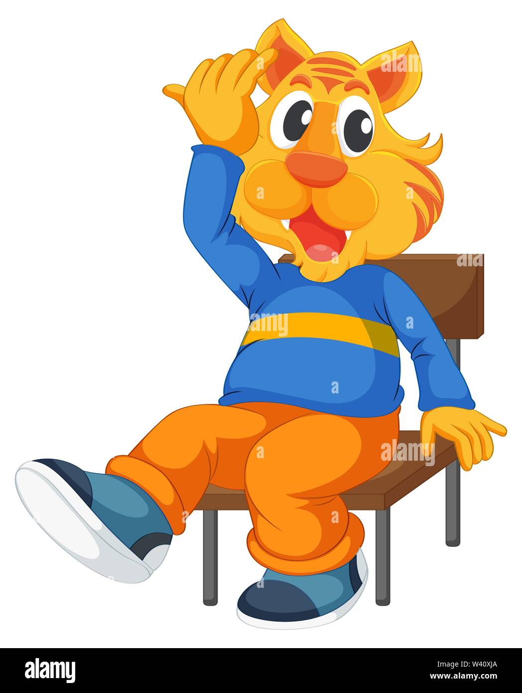 Cat sit chair Stock Vector Images - Alamy