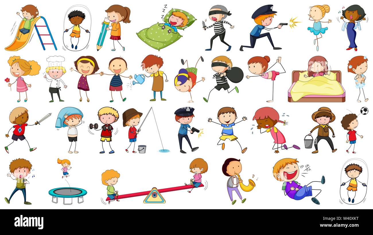 Set of simple characters illustration Stock Vector Image & Art - Alamy